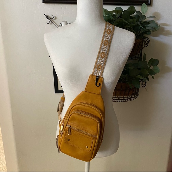 Mellow World | Bags | Mellow World Amy Sling Bag Mustard Yellow Vegan ...